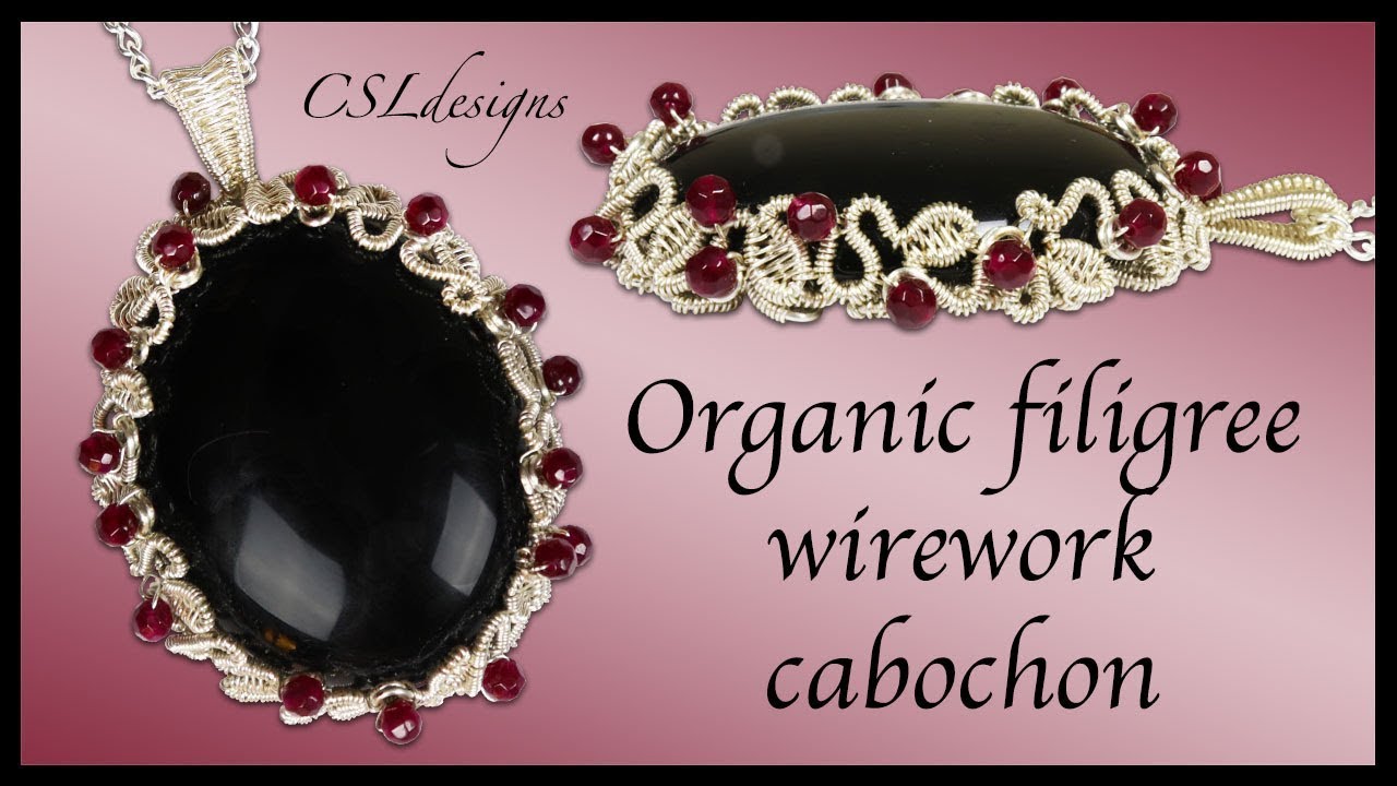 Organic filigree wirework cabochon - YouTube