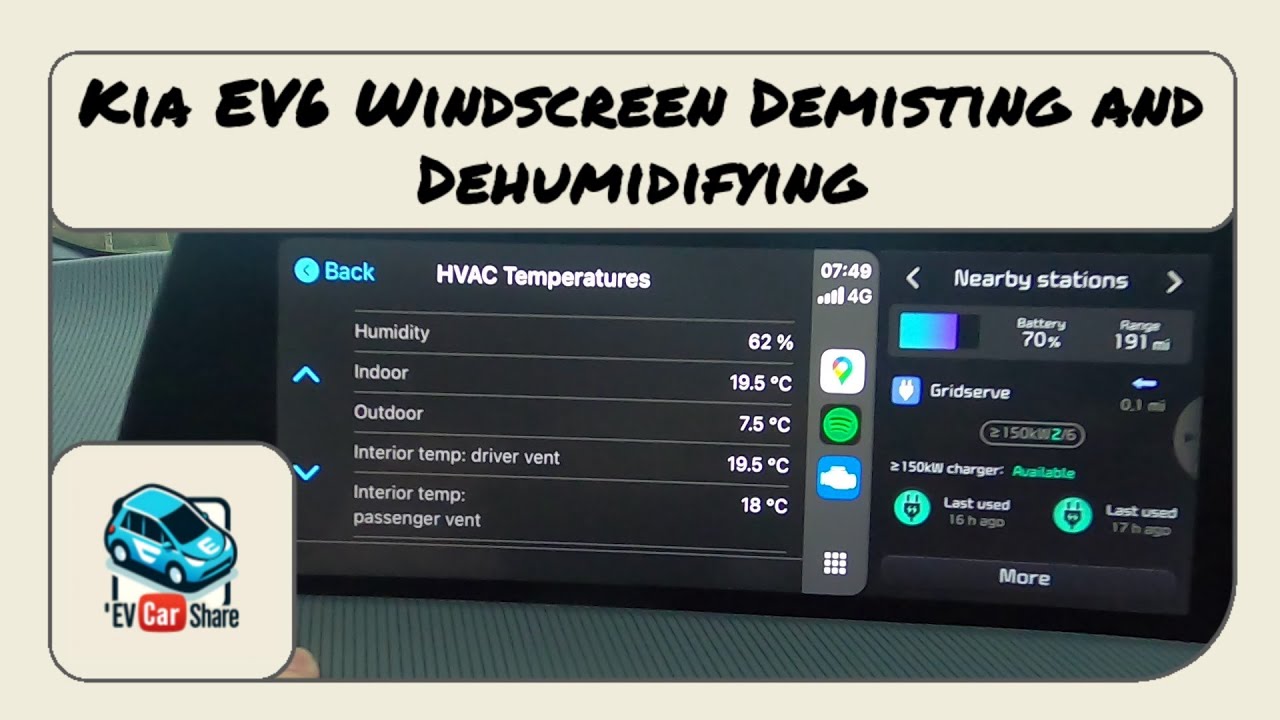 How to demist the Kia EV6 windscreen (windshield) and keep it demisted ...