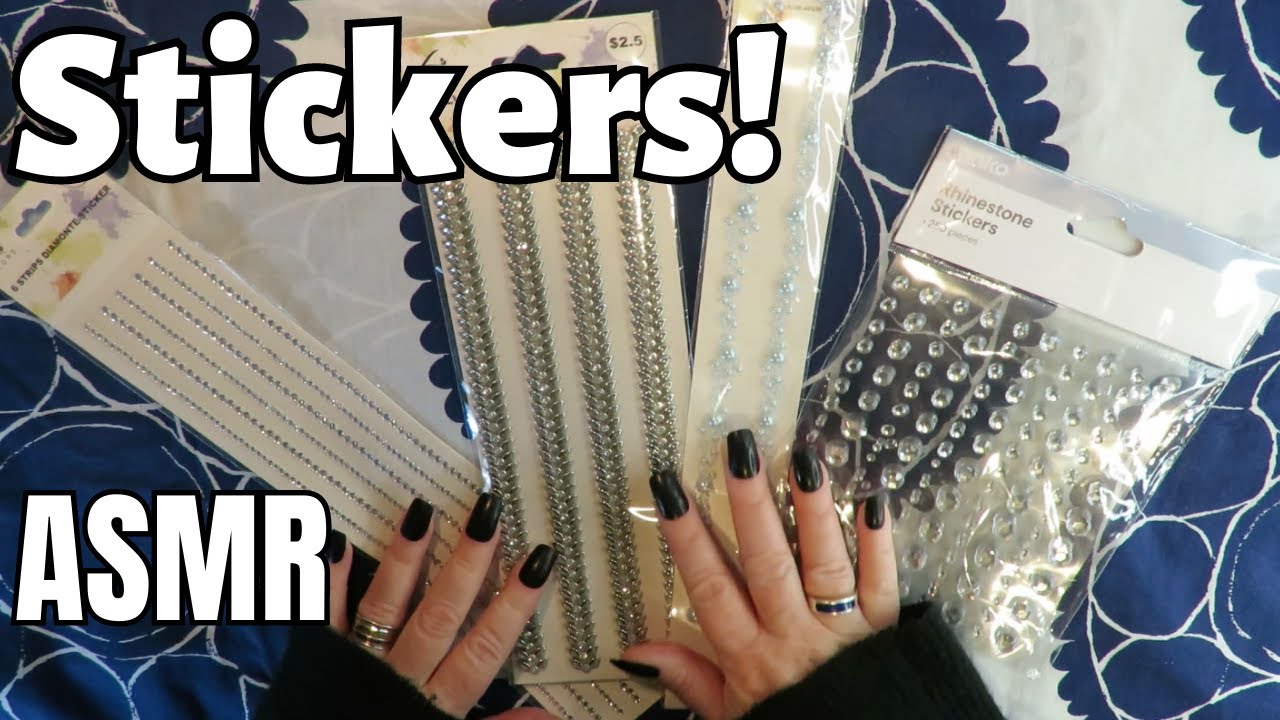 ASMR Whispered Sticker Crinkles #asmr #asmrtingles #stickers #sticker # ...