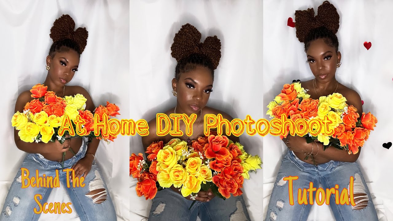 How to DIY Professional at Home Photo shoot | Behind The Scenes | Tutorial - YouTube