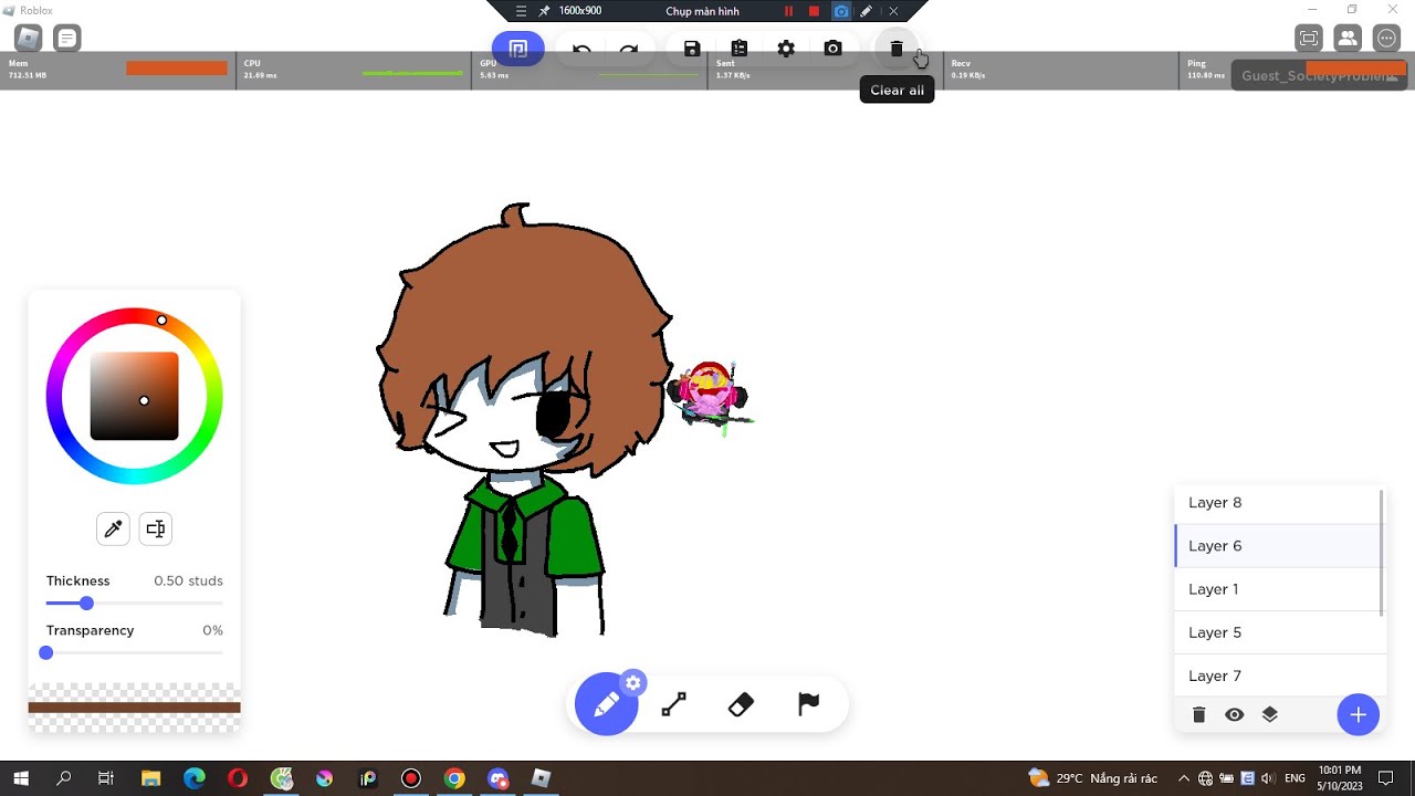 Drawing @DuyNG1803 's roblox avatar in Free Draw Roblox (speedrun ...