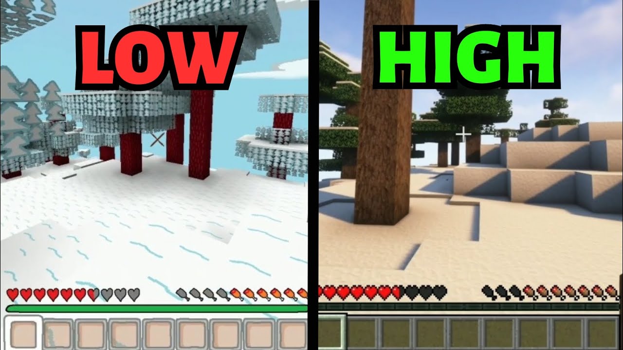 low Vs high Minecraft - YouTube