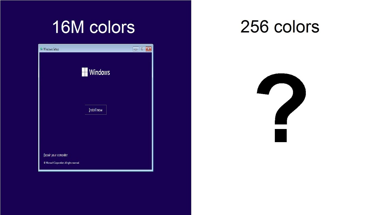 Installing Windows 11 in 256 colors - YouTube