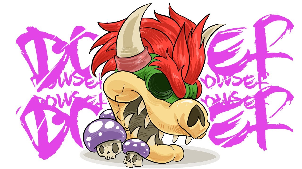 Very Easy | Drawing Bowser skull Supermario - YouTube
