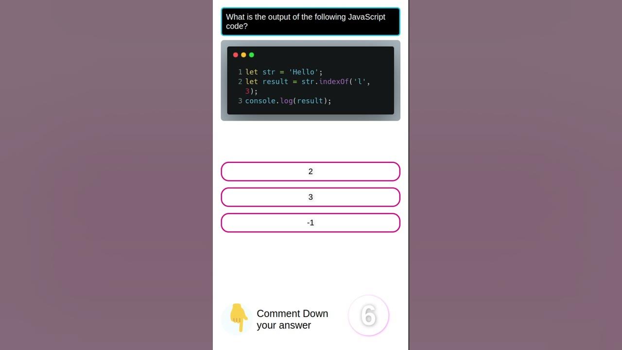 Guess the output 46 #javascript #quiz #quiztime #js #knowledge - YouTube