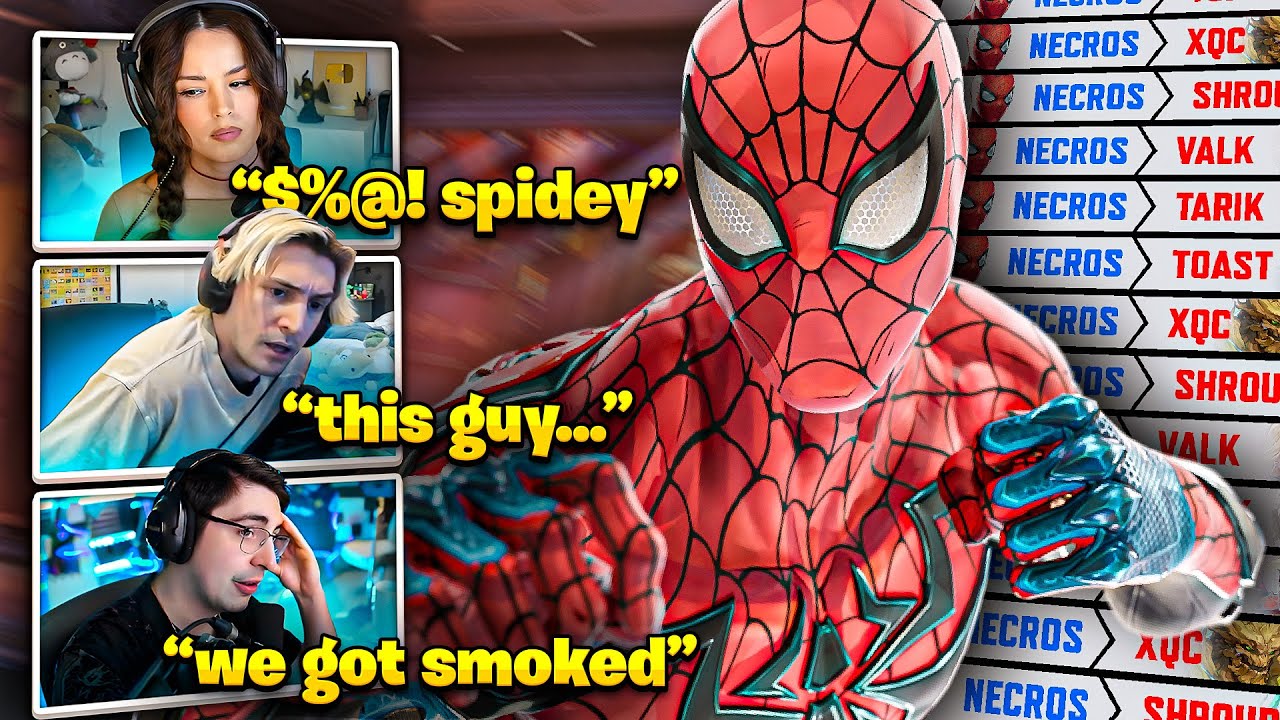 Streamers react to me dominating them with Spider-Man - YouTube