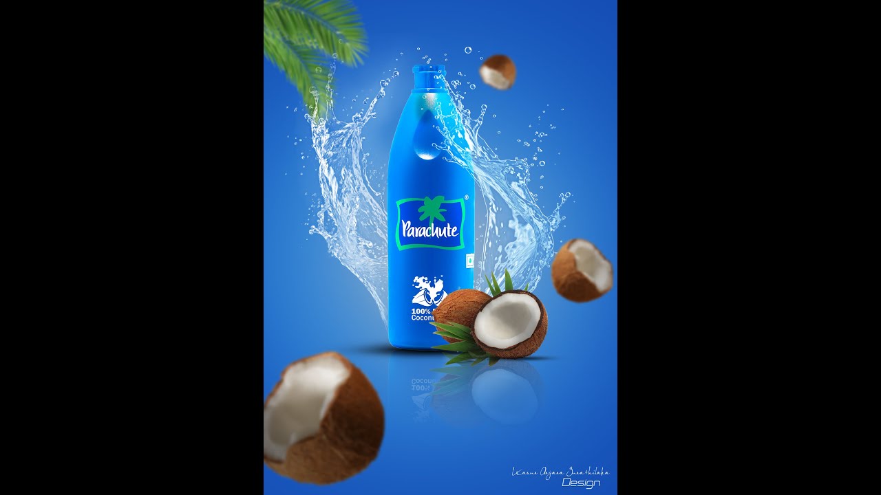 Product manipulation in Photoshop | Coconut water poster design ...