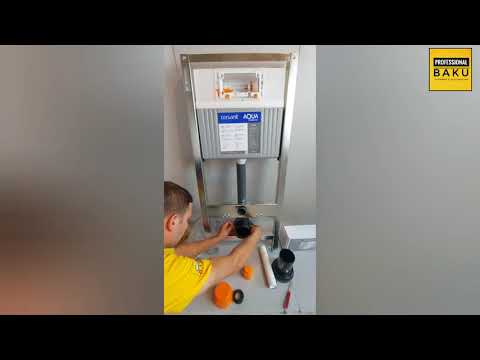 Asma unitaz. Divar içi unitaz Instalyasiyalar 2ci hissə. Cersanit ...