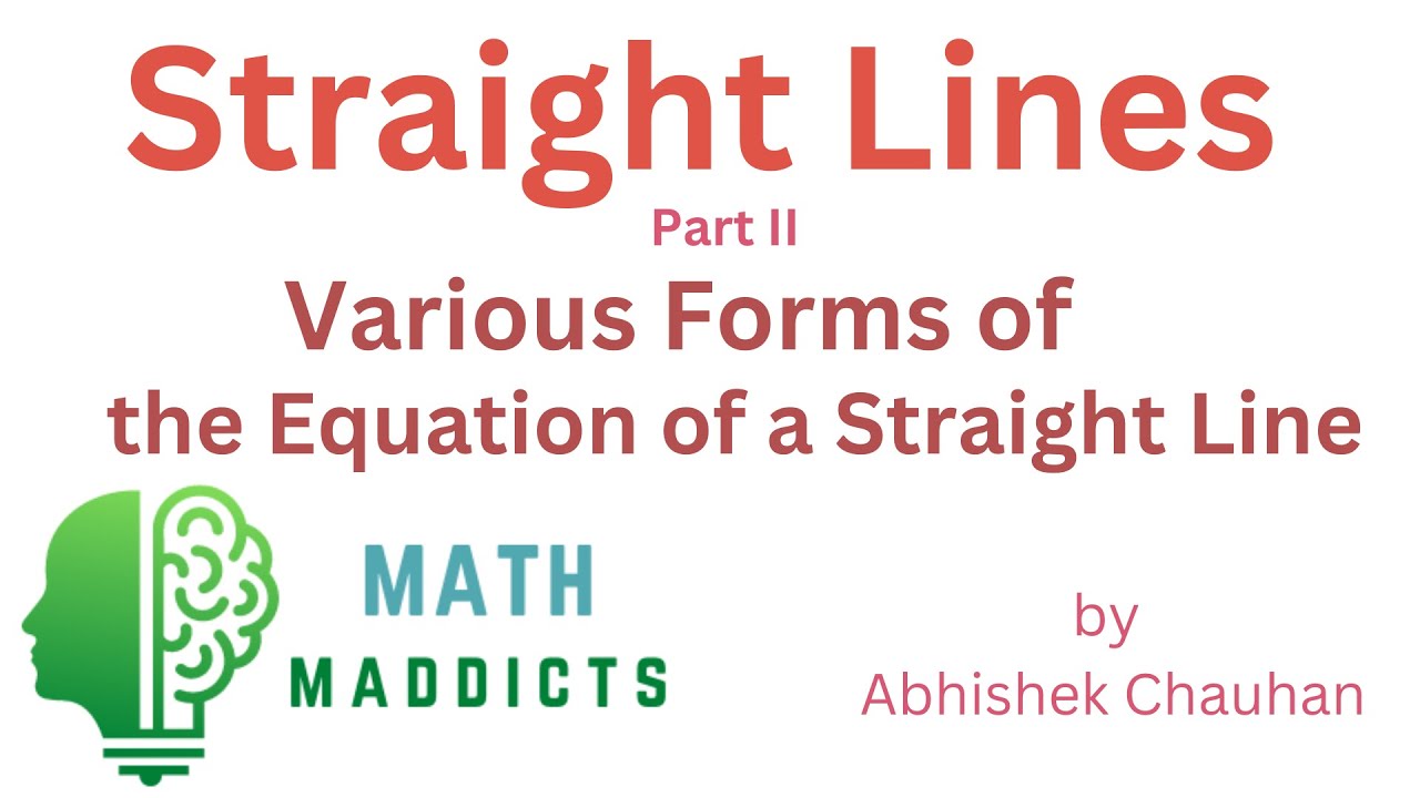 Straight Lines (Part II) - YouTube