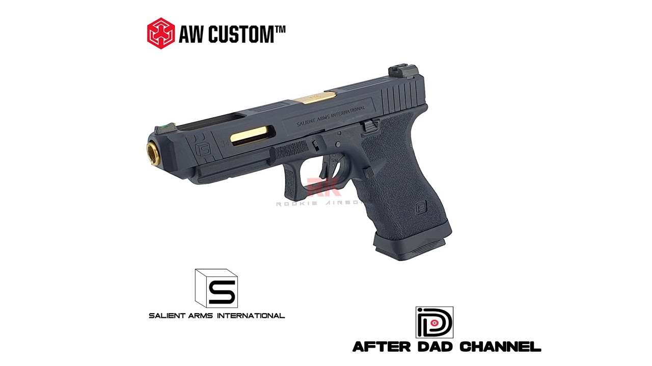 Salient Arms Tier One Glock 34 - Aw Custom Airsoft Gun GBB - YouTube