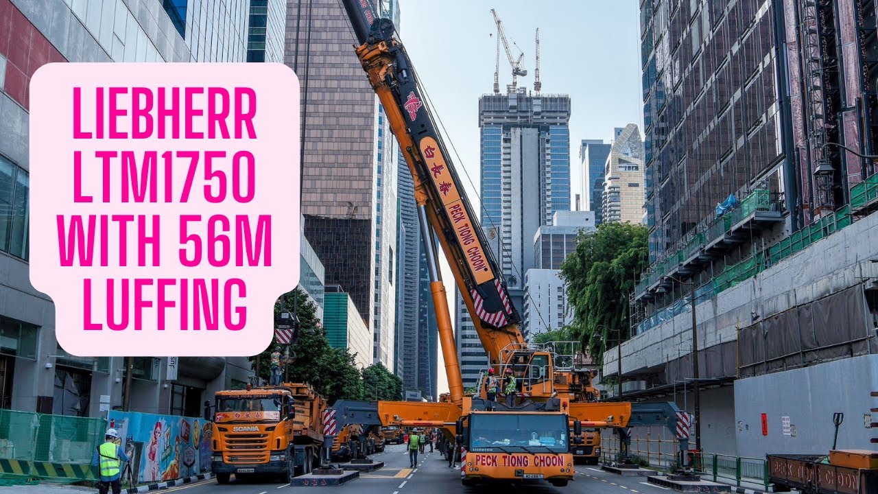 LIEBHERR LTM1750 - 9.1 with 56m Luffing Jib Setup | Part One - YouTube