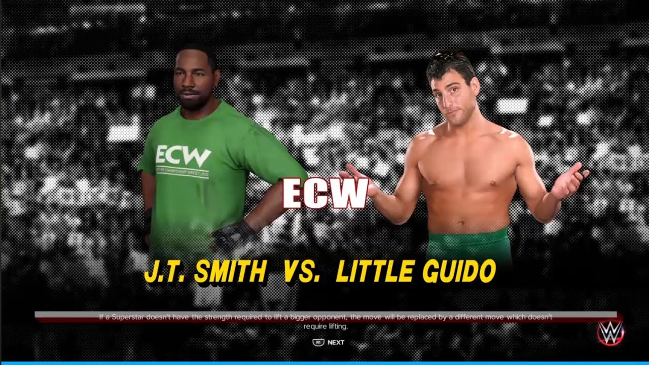 J.T. Smith vs Little Guido. ECW. WWE 2K23 - YouTube