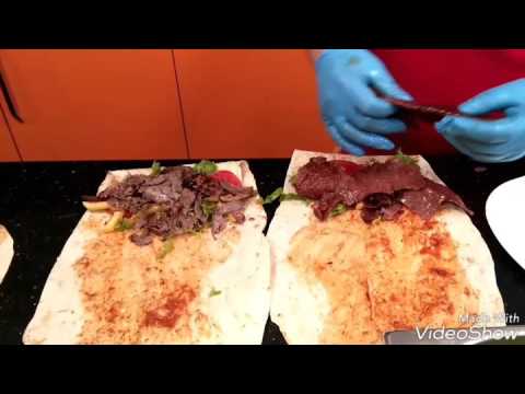 Hatay usulü et ve sucuk döner hazırlanışı ( Çatalca Dönets )
