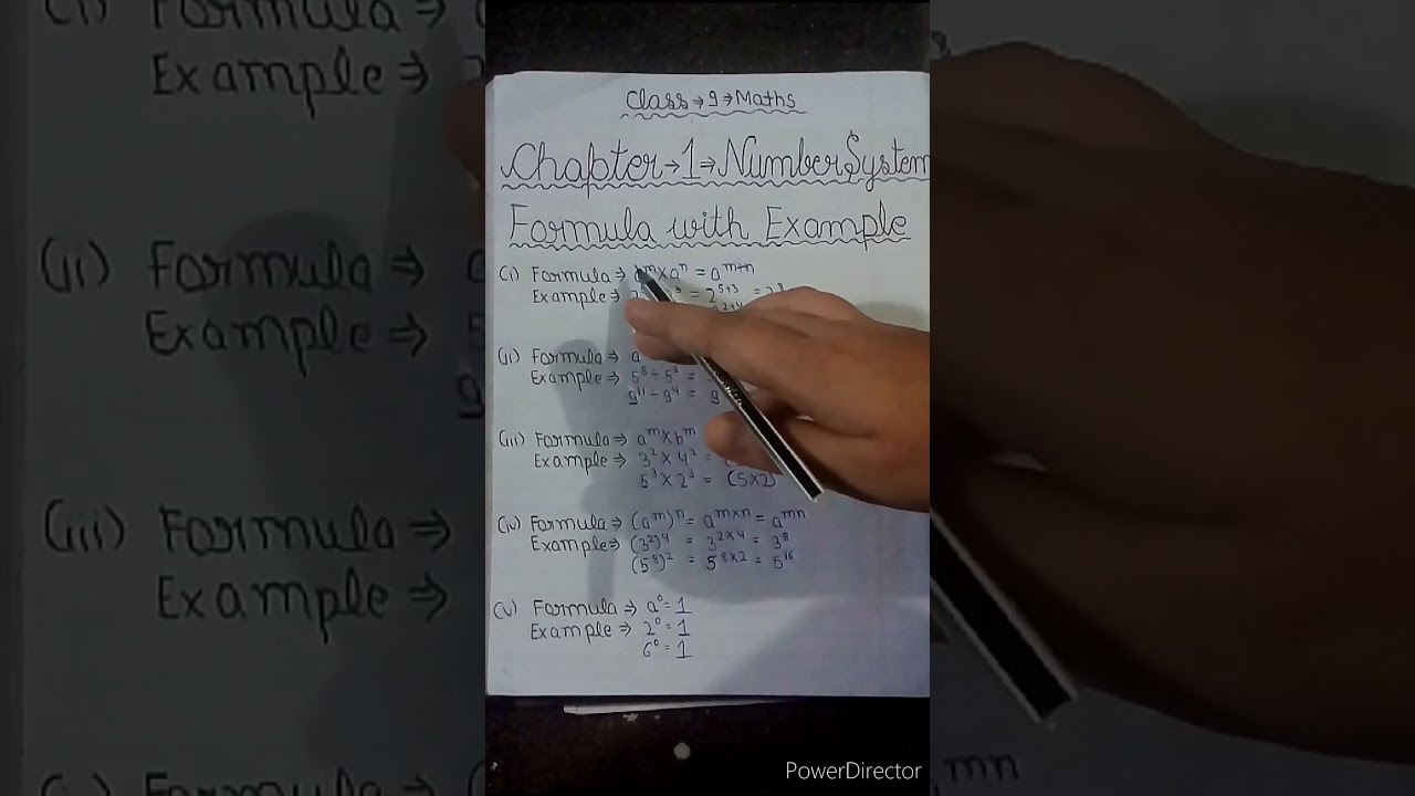 Class 9 Maths chapter 1 number System all formula - YouTube