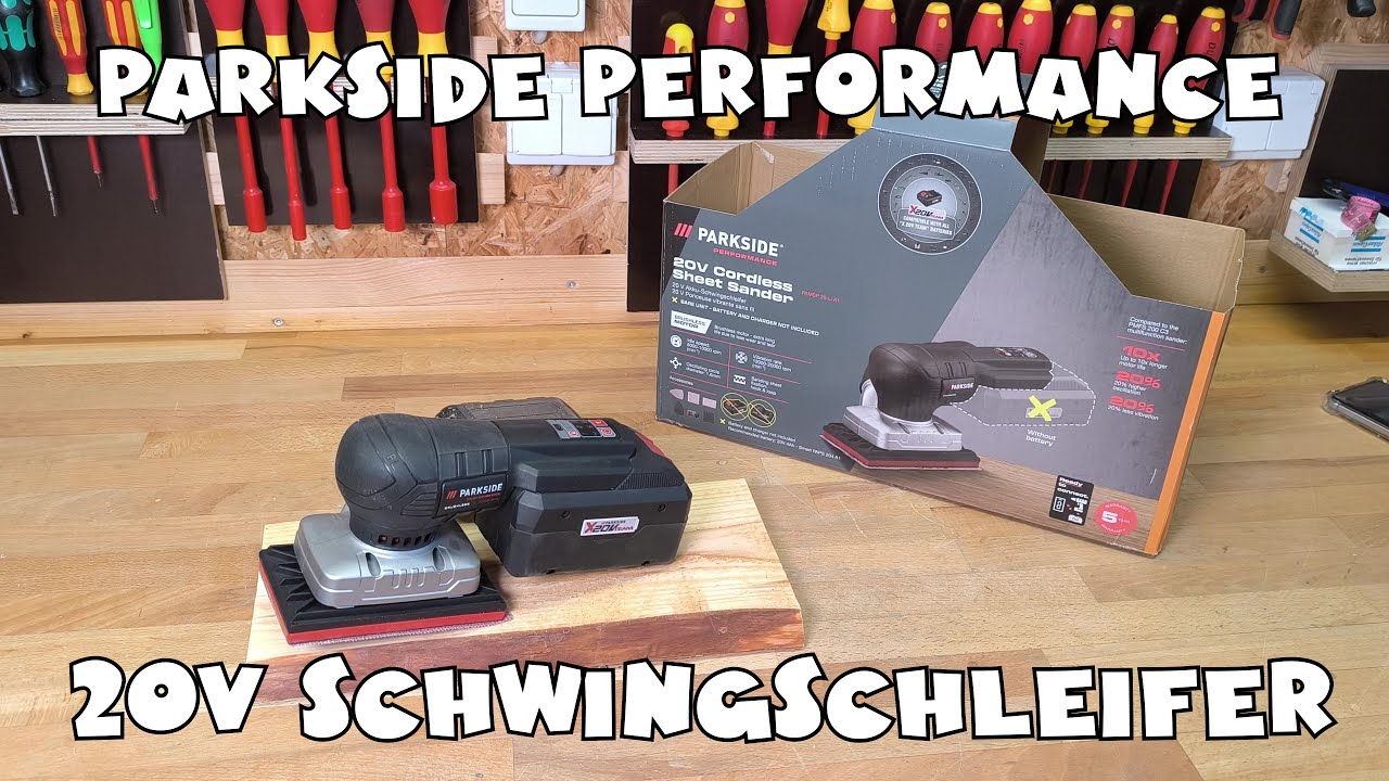 PARKSIDE PERFORMANCE® 20 V Akku-Schwingschleifer PAMSP 20-Li A1 - YouTube