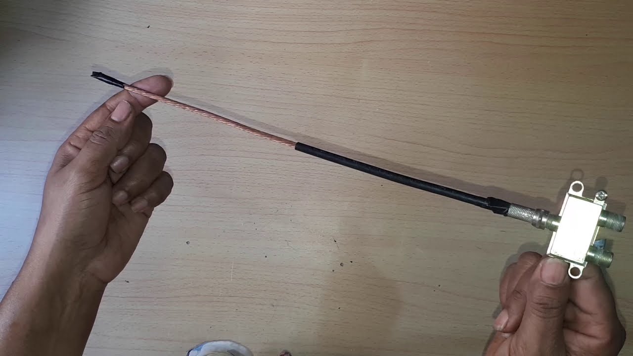 Antena dipolo simple vertical omnidireccional monopolo de CABLE. - YouTube