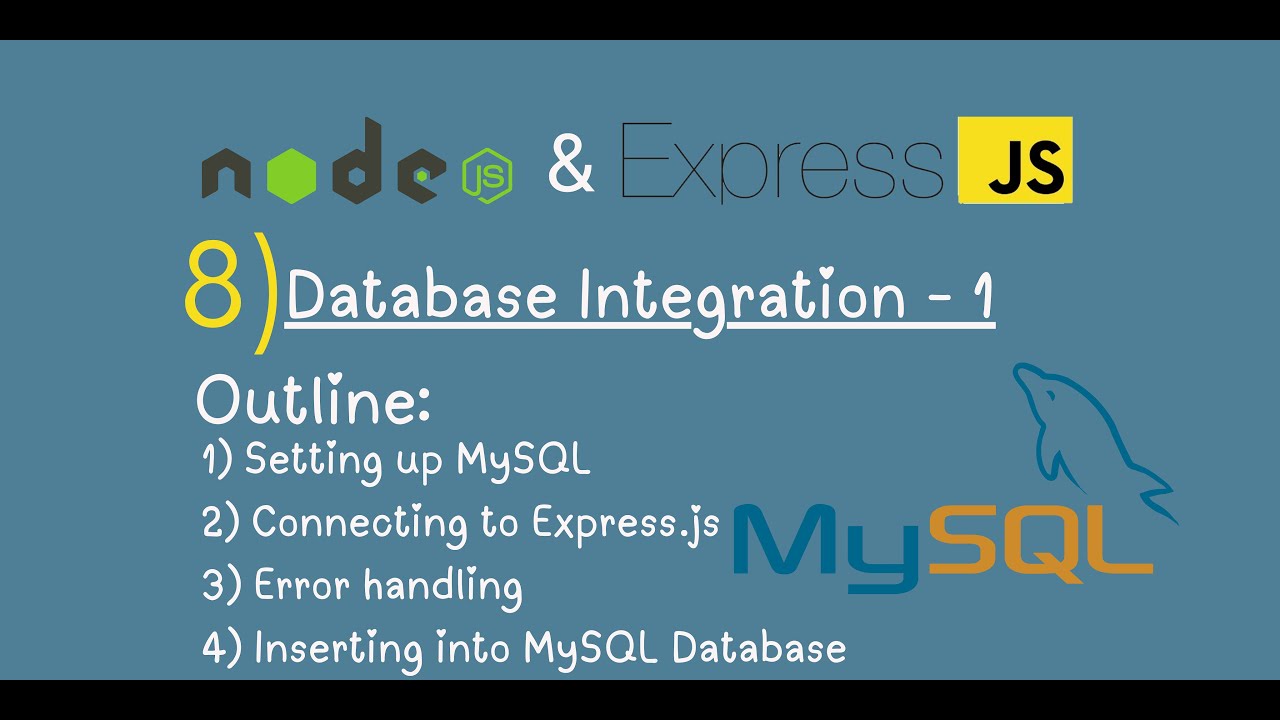 MySQL Database Integration using Express.js - YouTube
