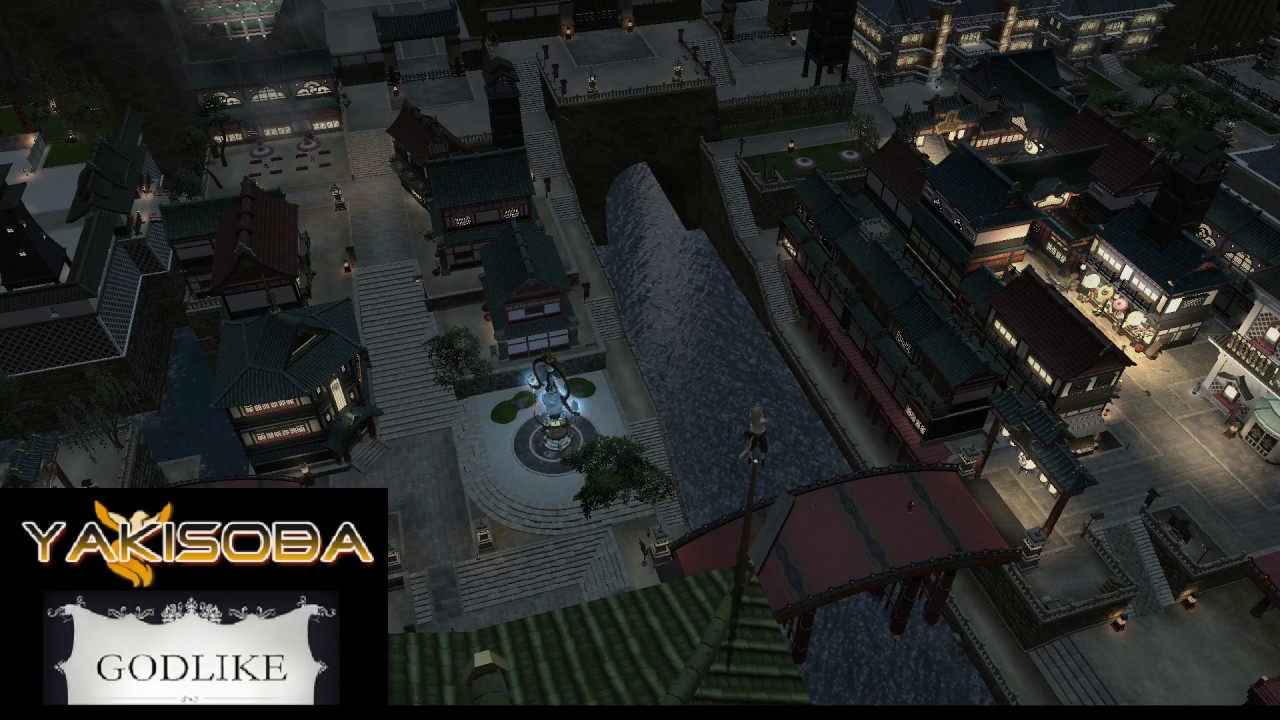 FFXIV SB Kugane Tower night view - YouTube