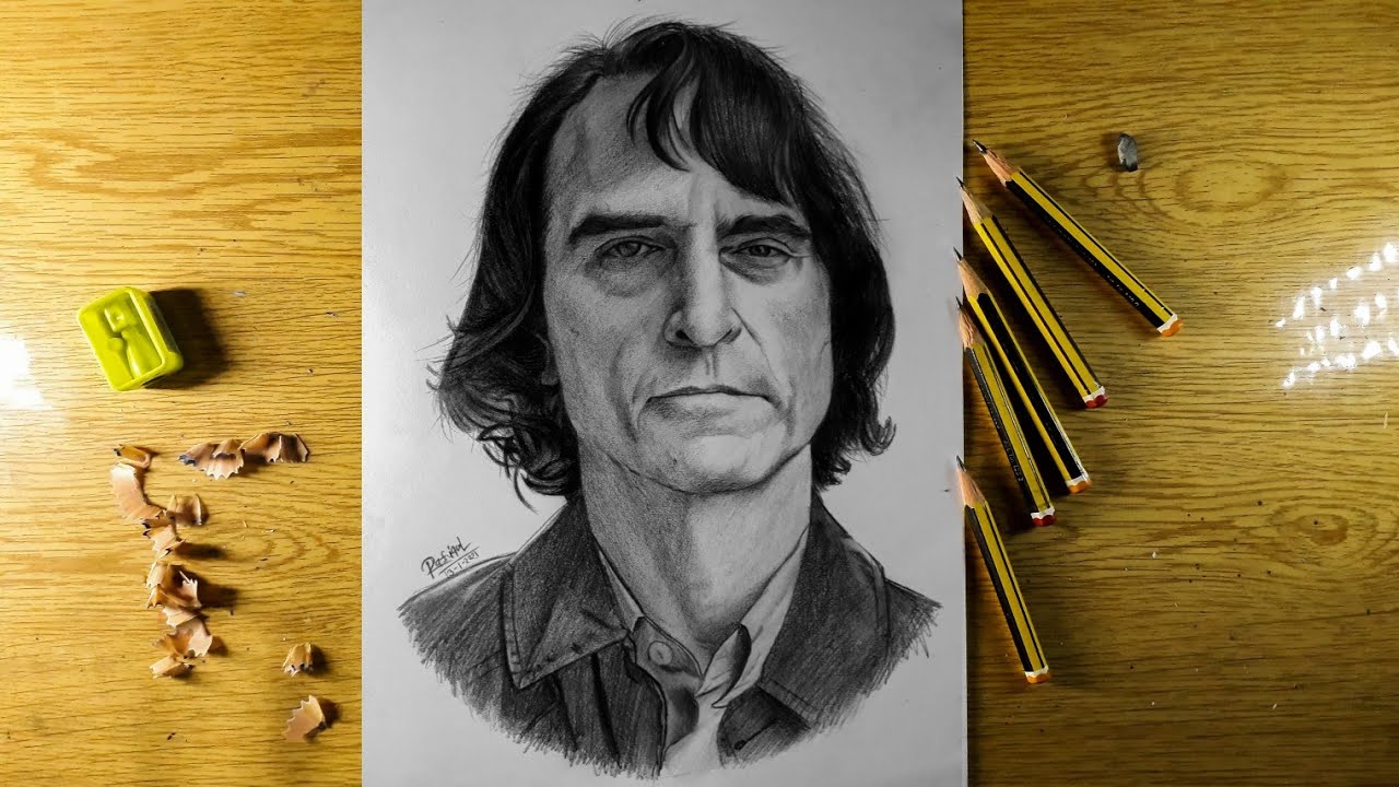 Joaquin Phoenix Drawing | joker | pencil sketch - YouTube
