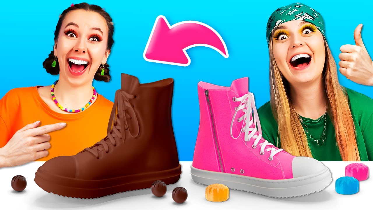 Real Food VS Chocolate Food Challenge | Taste Test & Funny Pranks - YouTube
