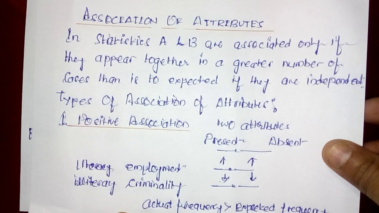 Association Of Attributes Statistics - YouTube