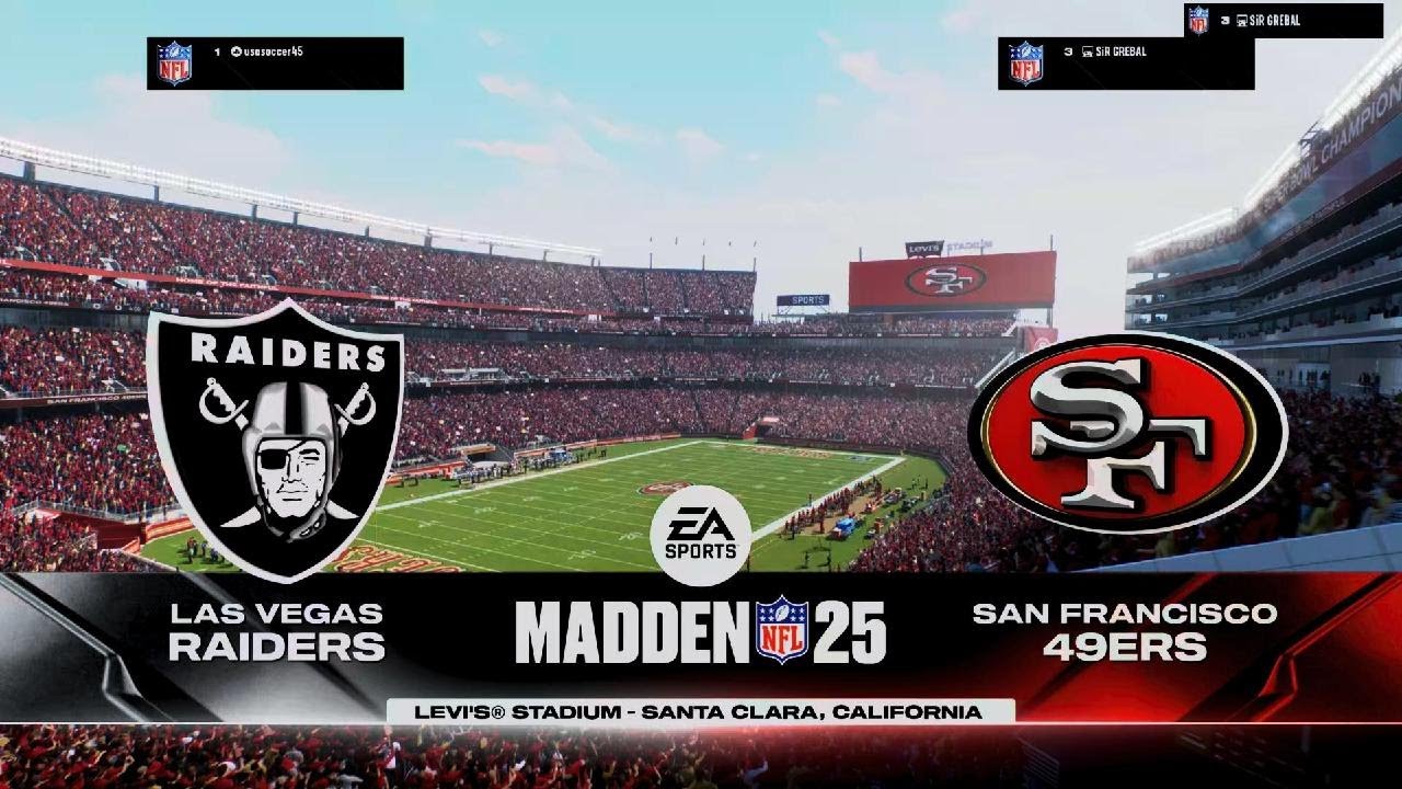 Madden NFL 25 raiders vs 49ers - YouTube