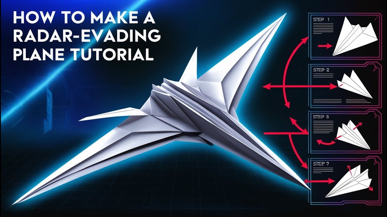Origami Stealth Jet: How to Make a Radar-Evading Plane Tutorial - YouTube