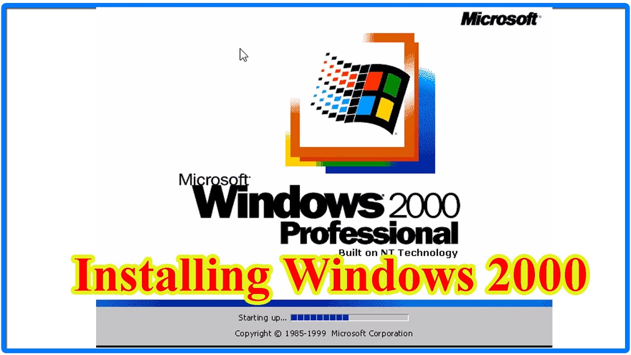 How to install windows 2000 || Installing Windows 2000 in 2021 - YouTube