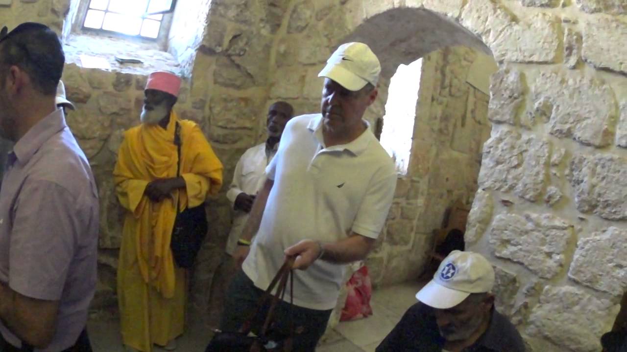 Visiting the tomb of David (Tomb of King David), Jerusalem. Notice the ...