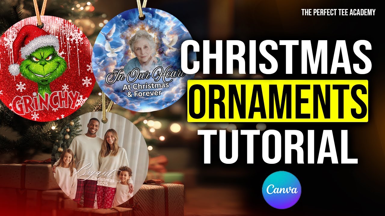 How to Make Custom Christmas Ornaments in Canva | Step-by-Step Tutorial ...