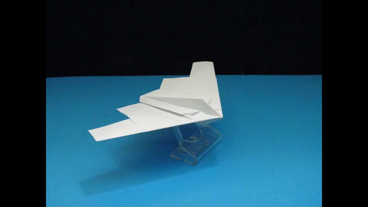 Flyable Origami B 2 Stealth Bomber Version 1 YouTube