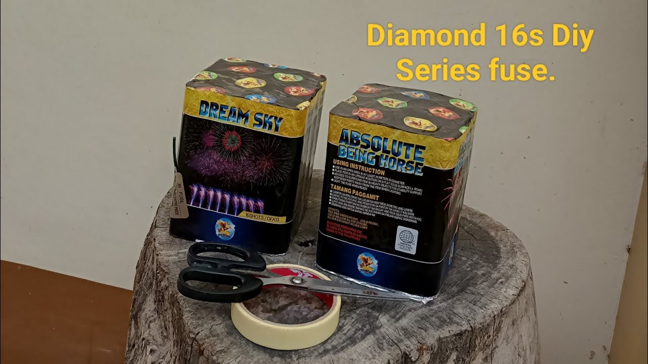 small caliber fireworks 16s diy series fuse. - YouTube