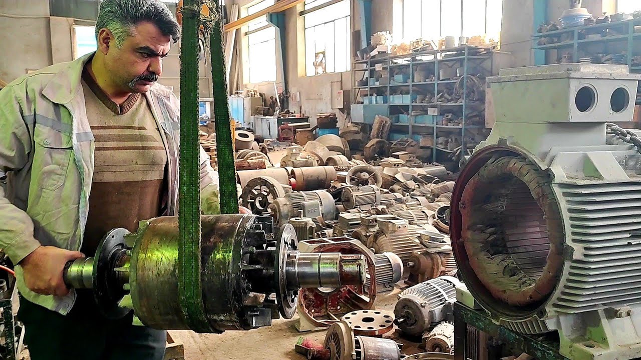everything about the winding of electric motors|Full service 75kW ...