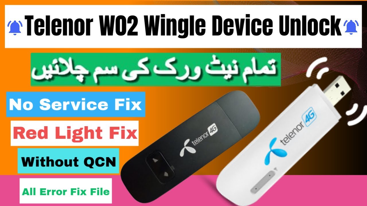 Telenor W02 Wingle Unlock All Network || No Service Fix || Without Open ...