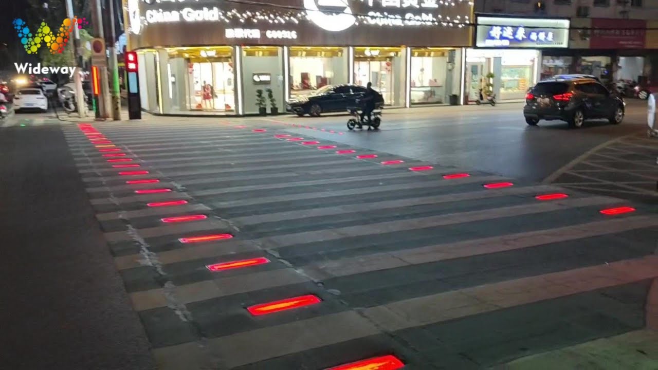 Wideway launches ground traffic lights for phone users - YouTube