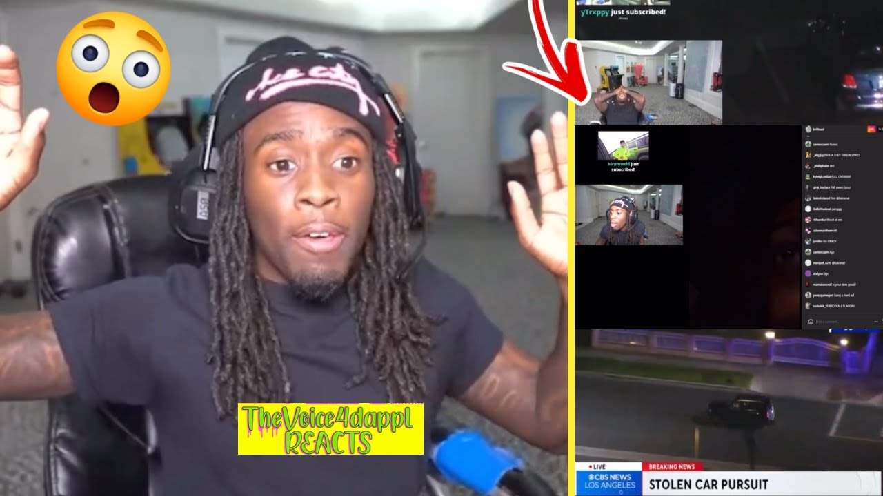 Kai Cenat Yells At Fan ON LIVE In High Speed Chase With C0P$ - YouTube