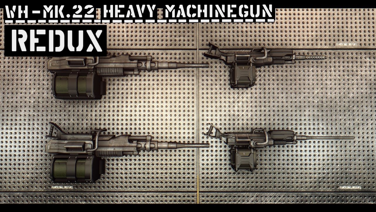 FALLOUT 4 - WH-Mk.22 Heavy Machinegun REDUX by Skibadaa - YouTube