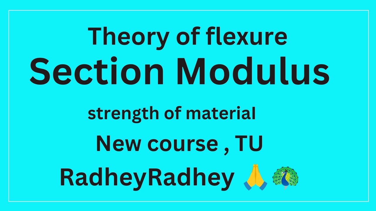 section modulus||theory of flexure ||#nepaliengineers #femaleengineer ...