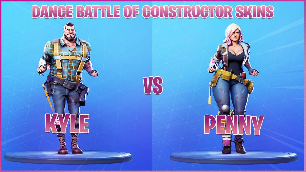 Fortnite Dance Battle of Constructor Skins! Penny vs Kyle - Fortnite ...