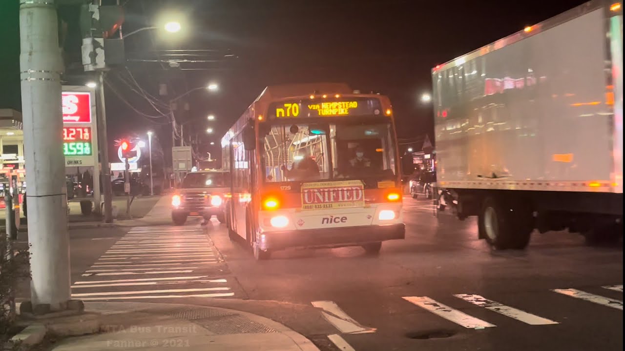 NICE Bus Onboard: 2009 Orion VII NG CNG 1729 On The n70 - YouTube