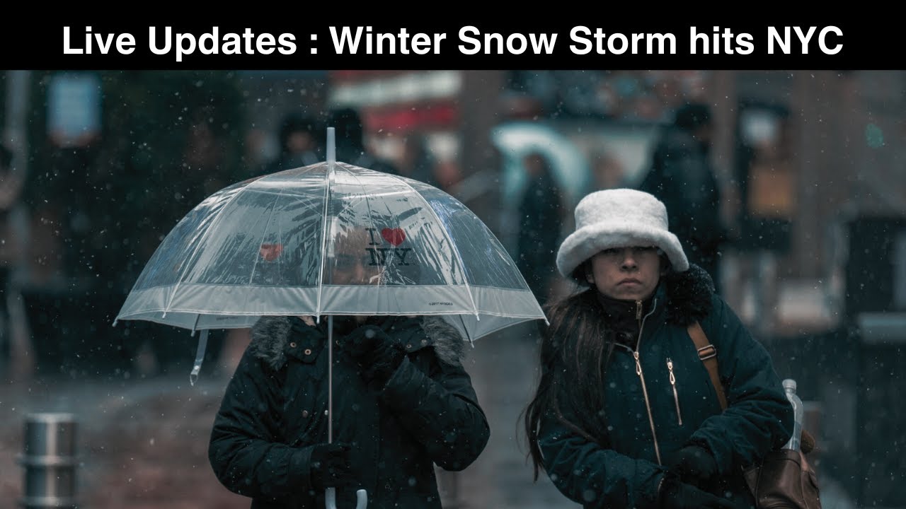 Strong Winter Snow Storm hits NYC | Schools are closed throughout the ...