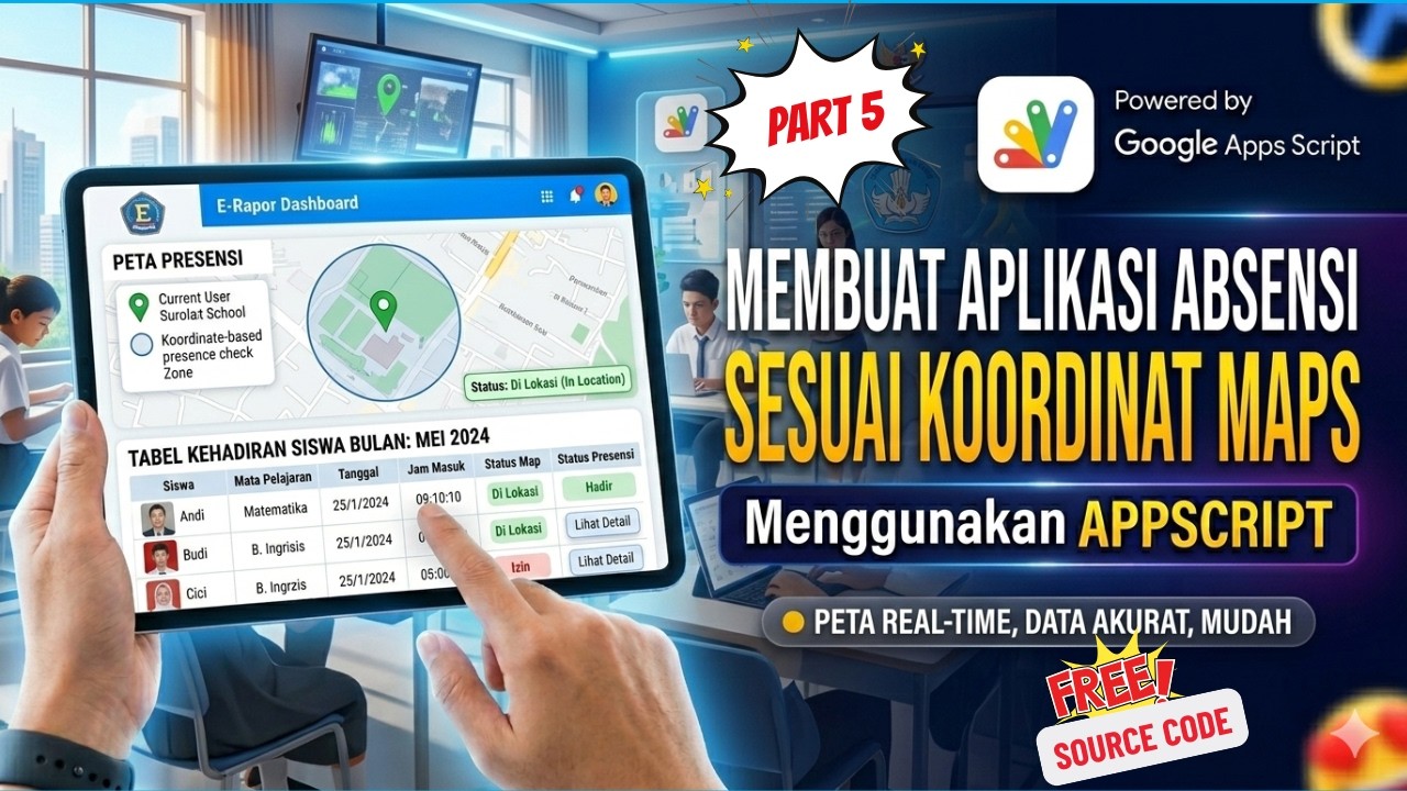 PART #5 Cara Membuat Applikasi Absensi Sesuai Koordinat Maps di ...