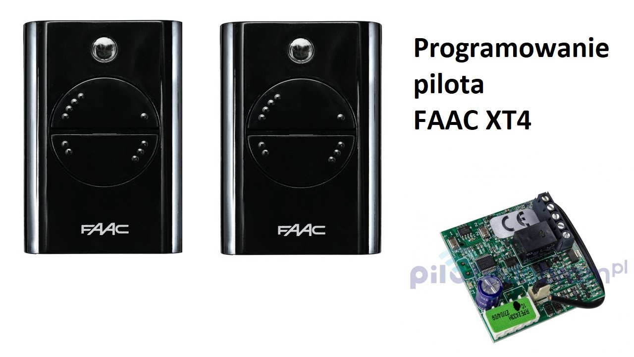 Programowanie pilota FAAC XT4 bez dostępu do radioodbiornika - YouTube