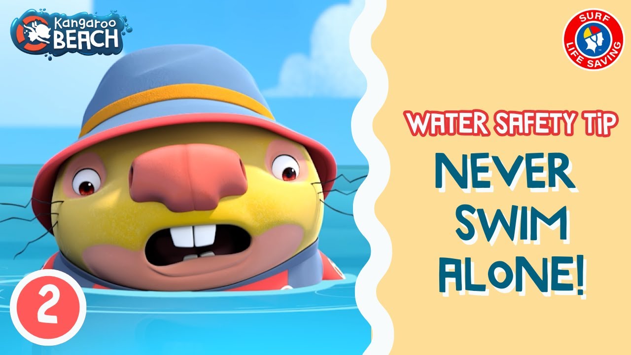 Never swim alone! | Water Safety Tips for Kids ⛑️ | Kangaroo Beach ...