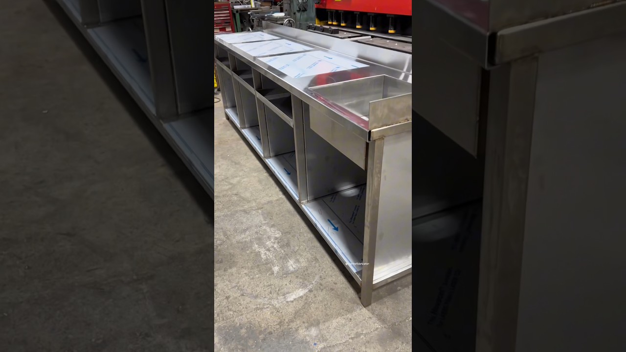 72s of making stainless steel kitchen countertops #weld #welding # ...