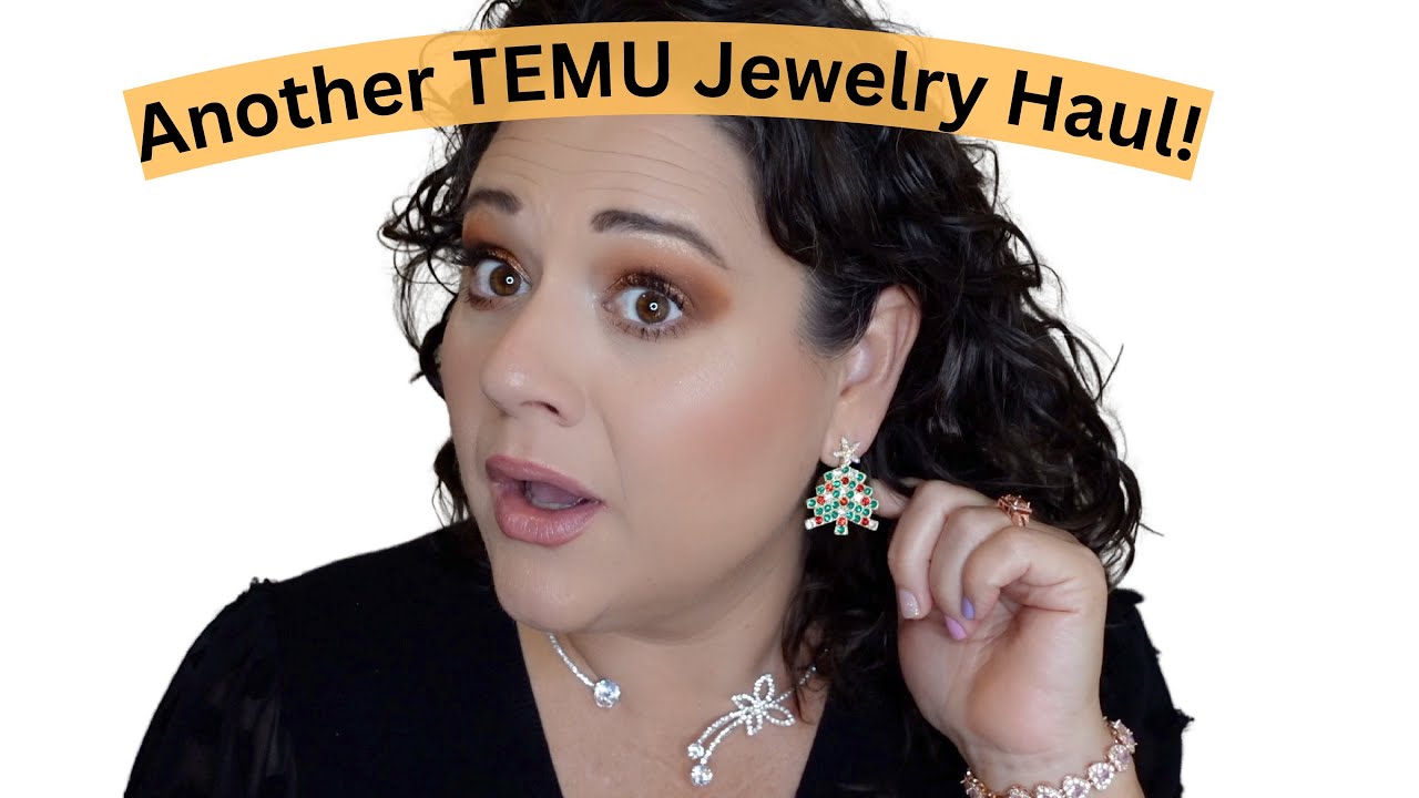 TEMU Jewelry Haul & Try On! $.18¢ Earrings! Necklaces, Rings, Bracelets ...