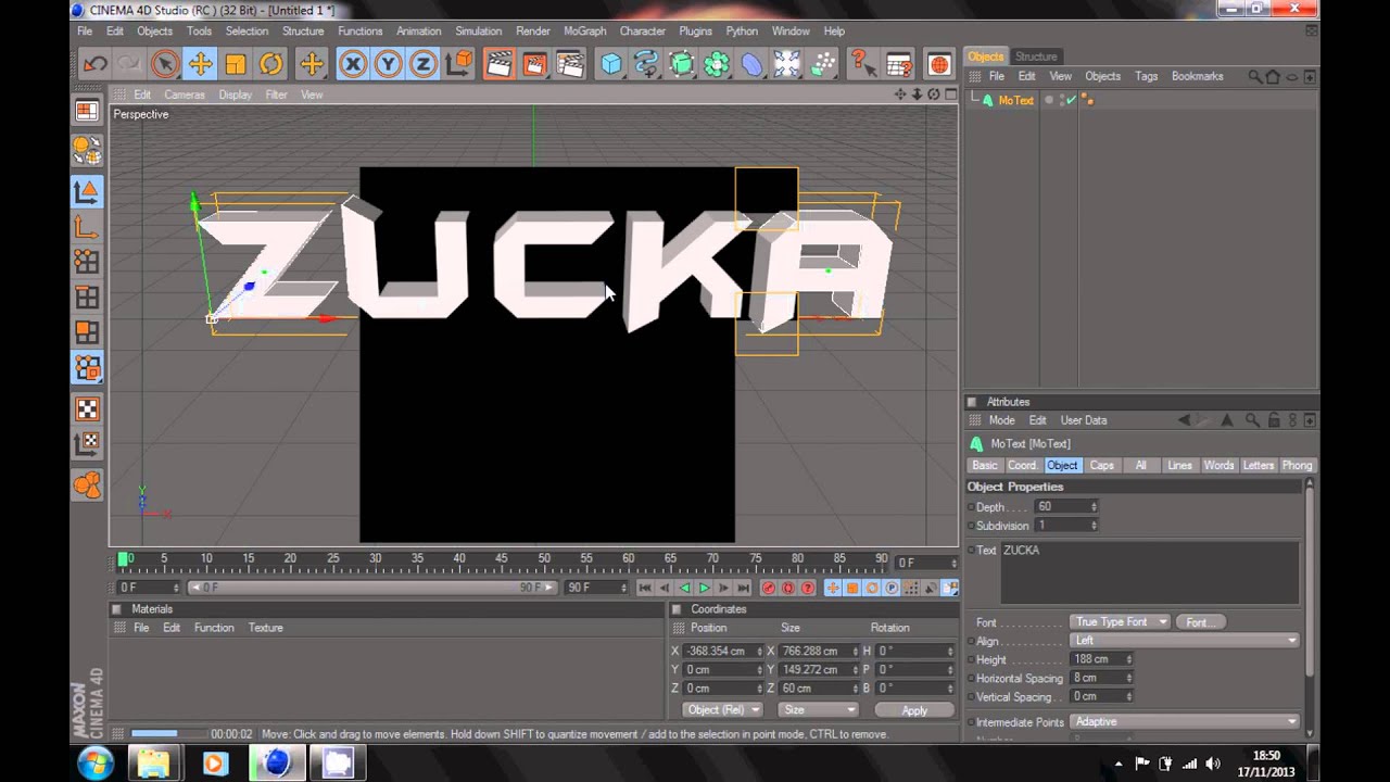 Cinema 4D how to make 3D text render settings and how to fix black screen - YouTube