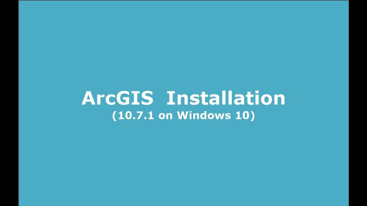 ArcGIS 10.7.1 Installation in Windows 10 - YouTube