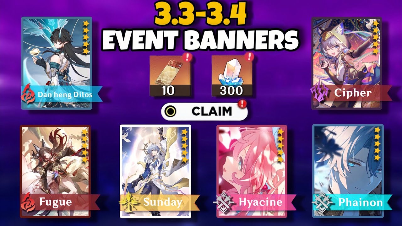 Old speculation !! 3.3 TO 3.4 BANNERS & RERUN LINEUP ROADMPAP! Phainon ...