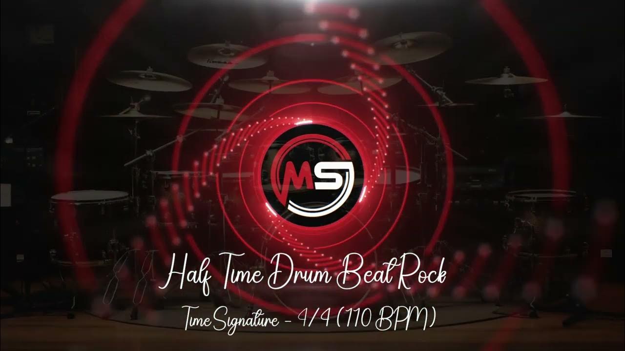 110 BPM ‖ Half Time Drum Beat Rock #2 ‖ 4/4 Drum Track ‖ Drum Beat ‖ Metronome - YouTube